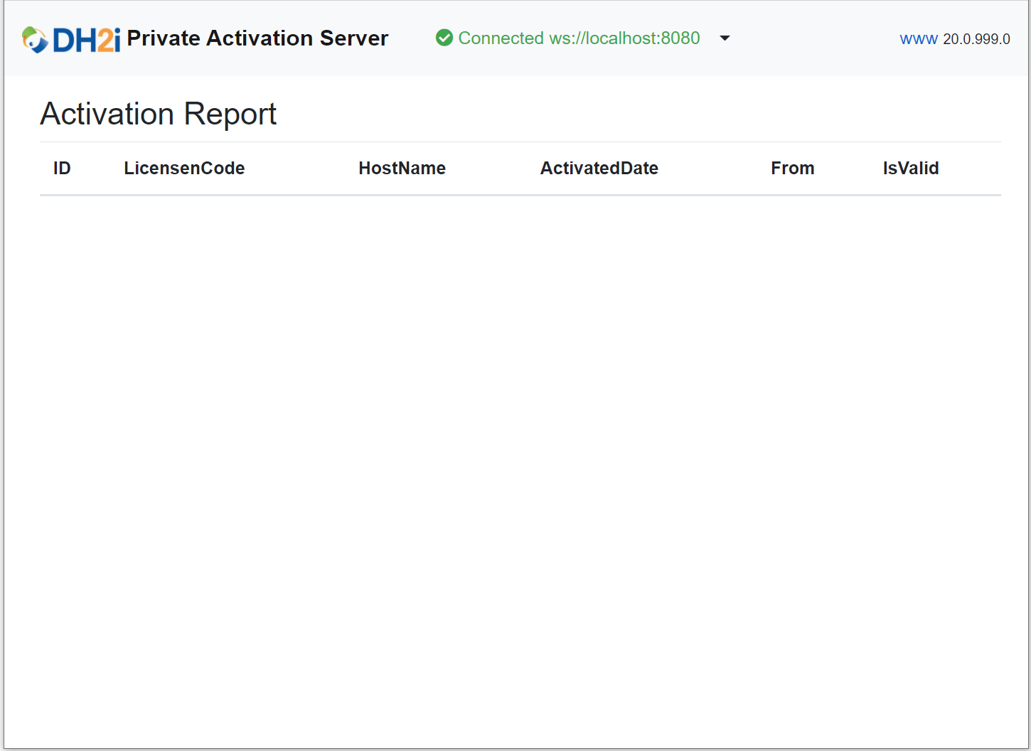 Private Activation Server Web Admin Console Guide | DH2i Support Portal